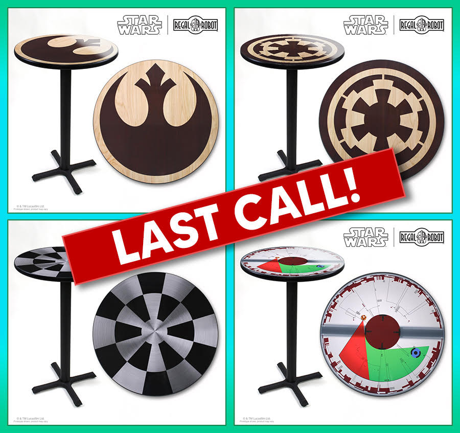 Rebelscum.com: LAST CALL For Regal Robot's Star Wars™ Cafe Tables!