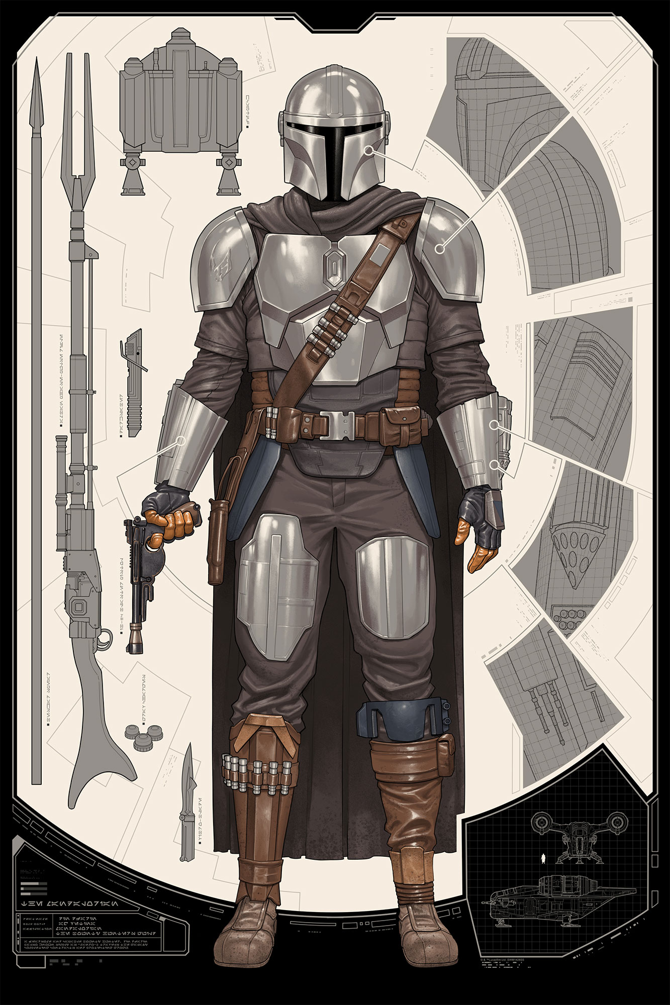 EXCLUSIVE REVEAL - A Limited Edition Mondo Mando Art Print! | Rebelscum ...