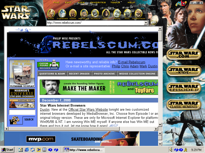 I recently found out there were FOUR Star Wars-themed Internet browsers ...